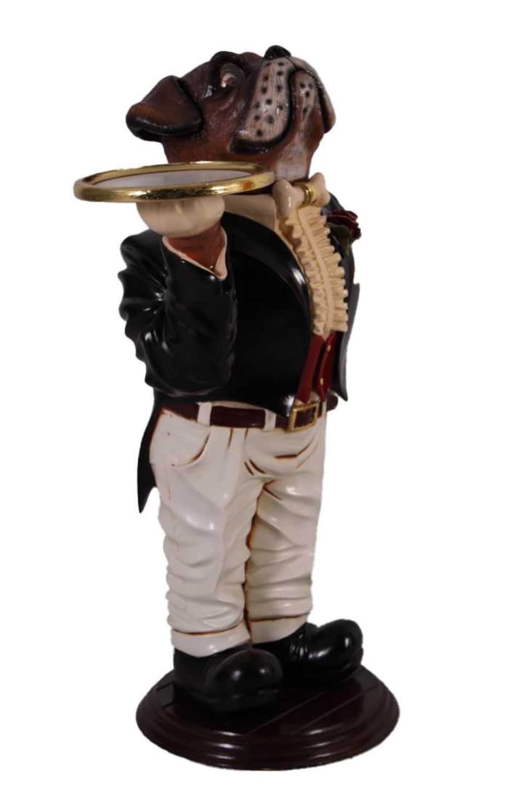 Large Bulldog Boxer Butler Statue - Etsy