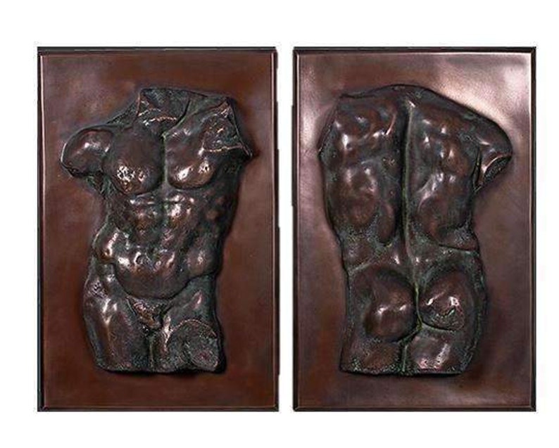 Bronze Adonis Torso Wall Decor Statue - Etsy