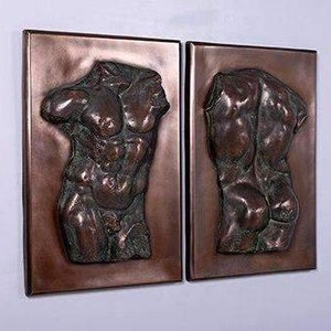 Bronze Adonis Torso Wall Decor Statue - Etsy