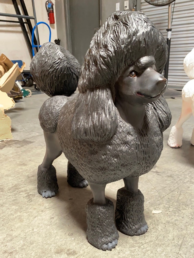 Black Poodle Life Size Dog Statue - Etsy