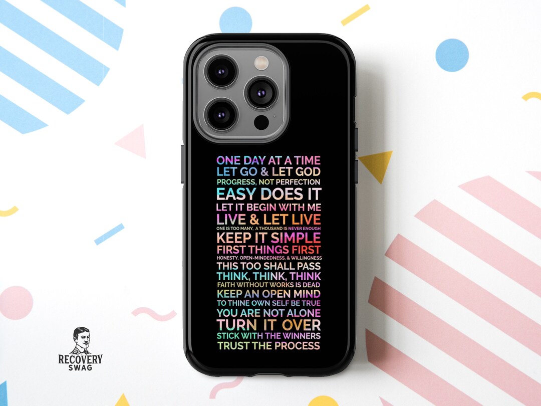 AA Al-anon 12 Step Slogans NA Premium Protection Case Alcoholics ...