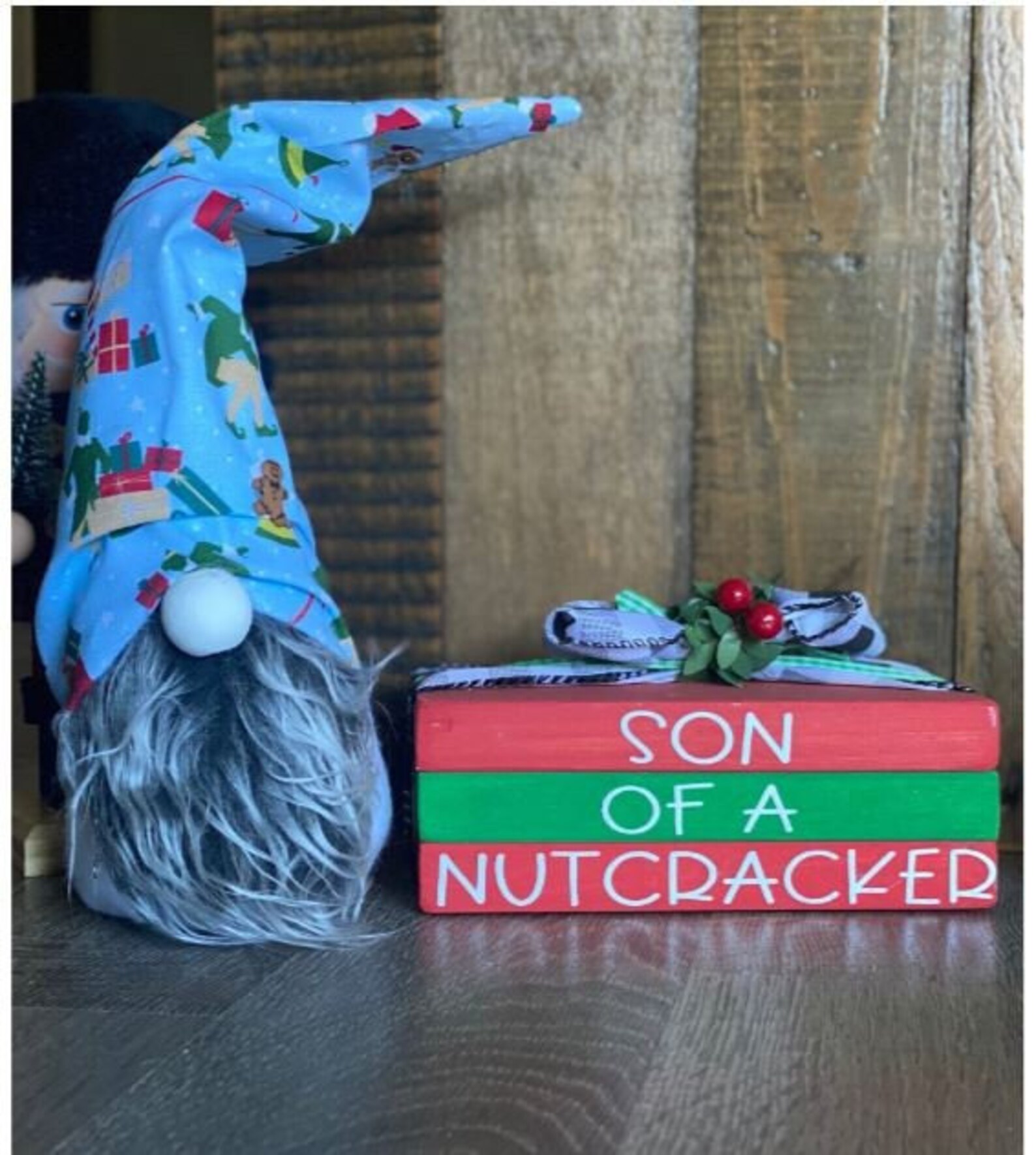 Elf Themed Gnome and Timber Book Stack set - Etsy