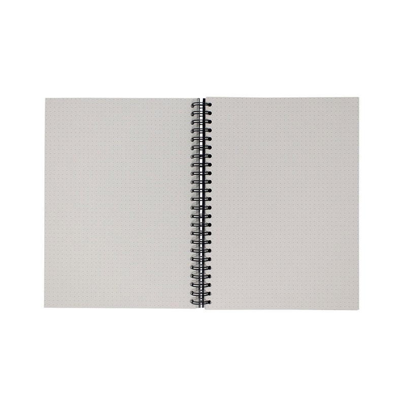 A5 Dot Grid Notebook With Grey Pages 160 Pages Premium - Etsy