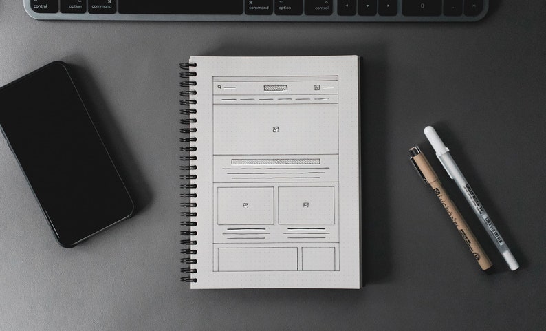 A5 Dot Grid Notebook With Grey Pages - 160 Pages, Premium 120gsm Grey ...