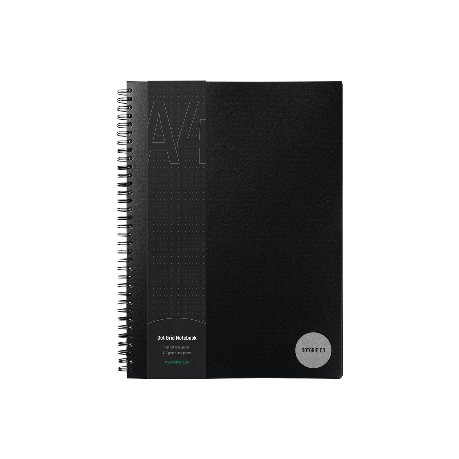 A4 Dot Grid Notebook With Black Pages 160 Pages Premium - Etsy