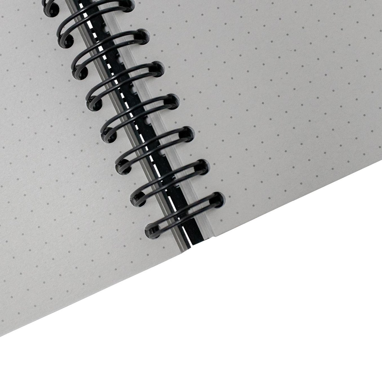 A5 Dot Grid Notebook With Grey Pages - 160 Pages, Premium 120gsm Grey ...