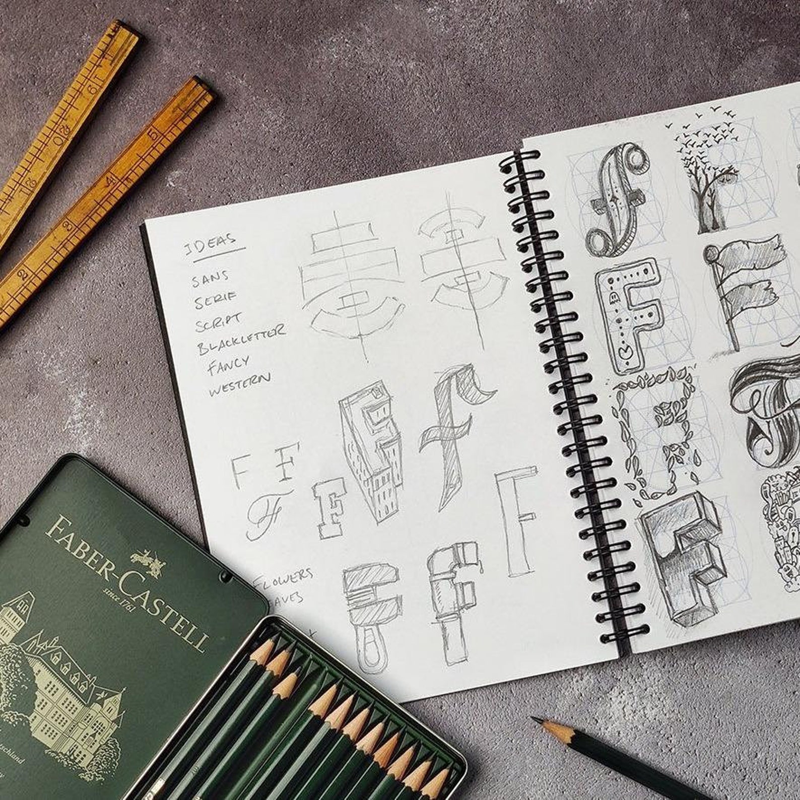 A5 Letter Builder Notebook | Learn Typography | Letter Grid | Lettering ...