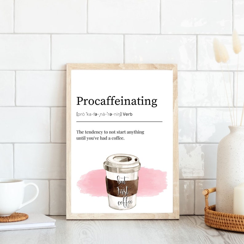 Coffee Definition Printable Wall Art but First Coffee Printable Wall ...