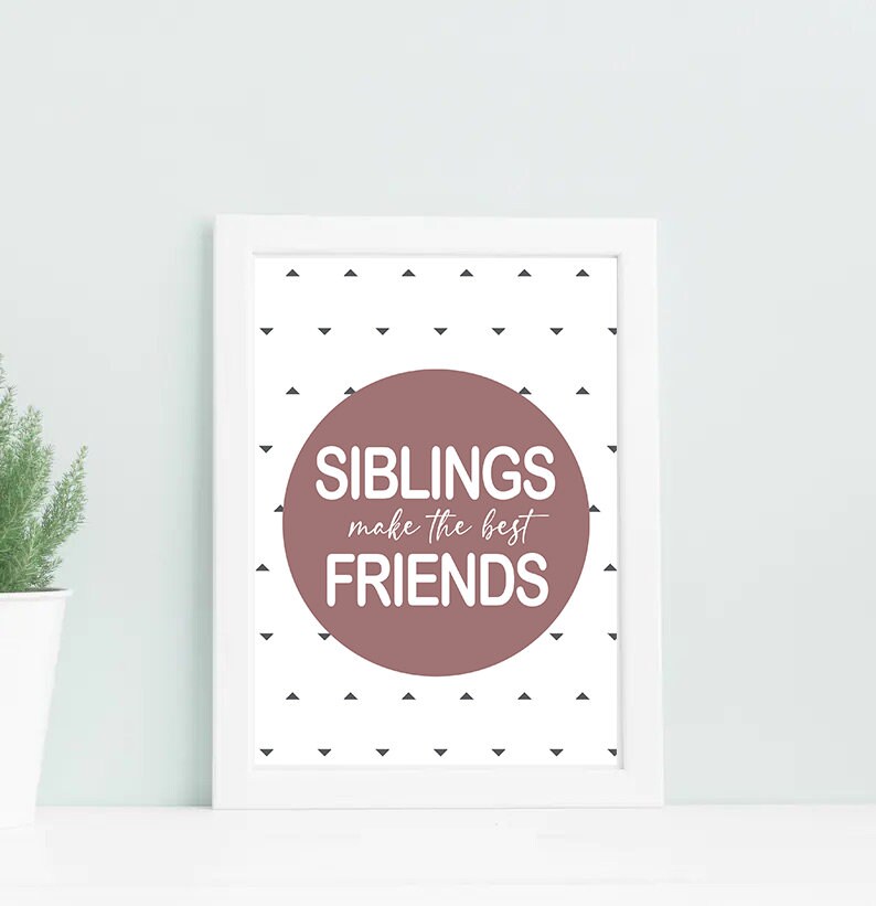 Sibling Friends Poster, Sibling Love Wall Art - Etsy