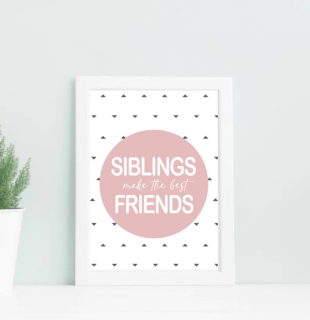 Sibling Friends Poster, Sibling Love Wall Art - Etsy