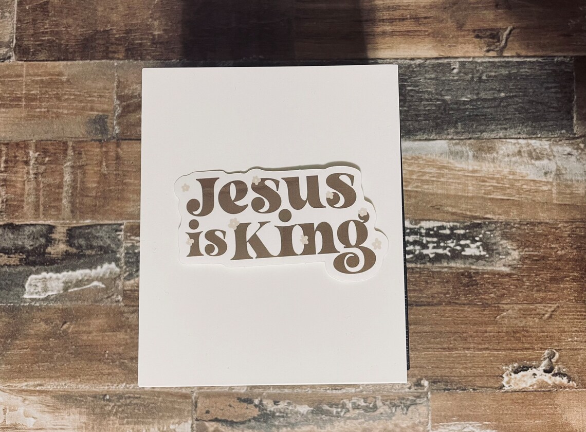 Jesus is King Sticker, Laptop Sticker, Water Bottle Stickers, Vinyl ...