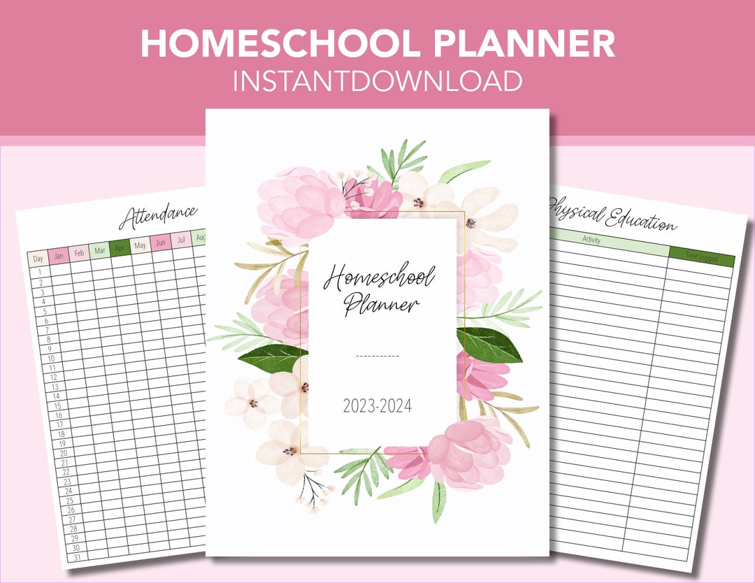 Printable Homeschool Planner 2023-2024 - Etsy