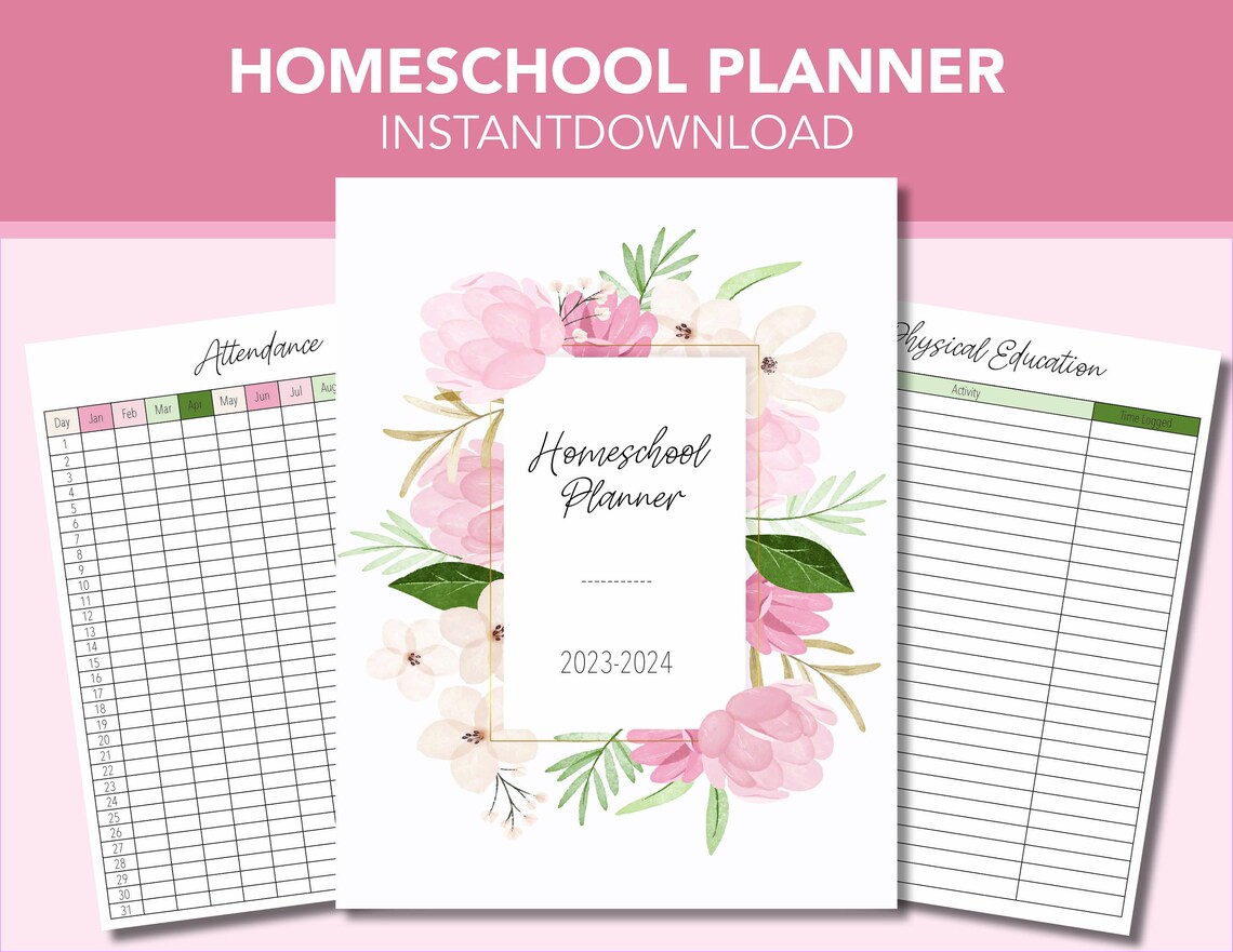 Printable Homeschool Planner 2023-2024 - Etsy