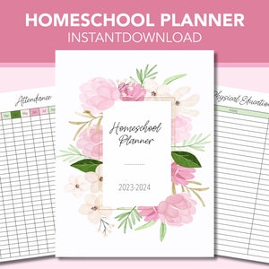 Printable Homeschool Planner 2023-2024 - Etsy