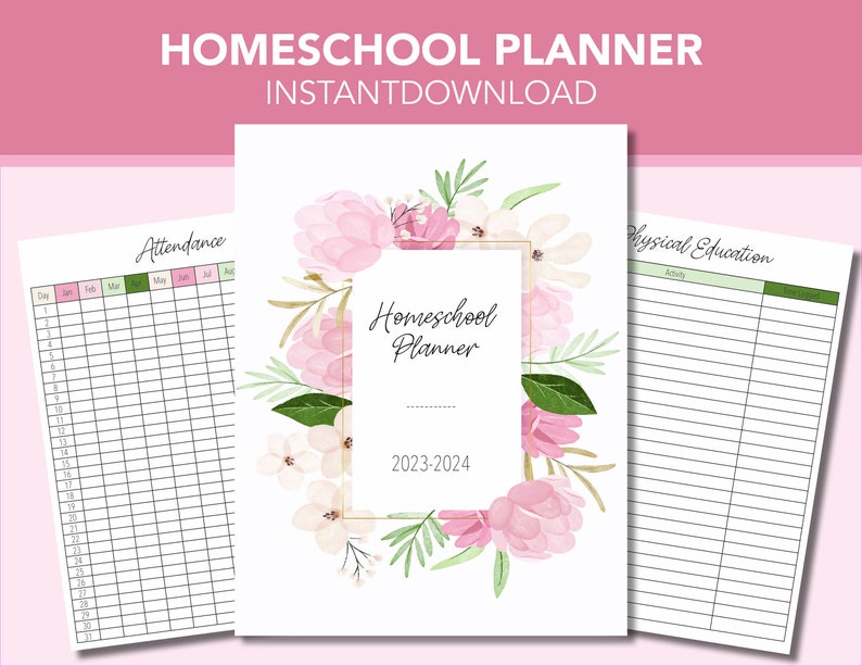 Printable Homeschool Planner 2023-2024 - Etsy