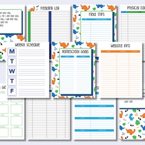 Boys Dinosaur Printable Homeschool Planner 2023-2024 - Etsy