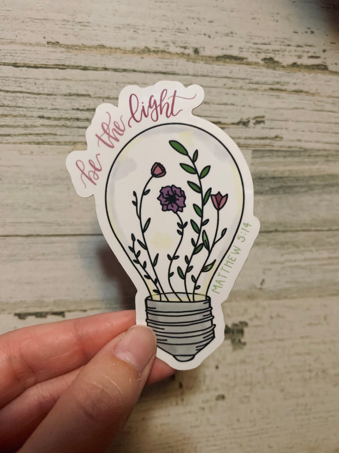 Be the Light Sticker, Laptop Sticker, Water Bottle Stickers, Vinyl ...