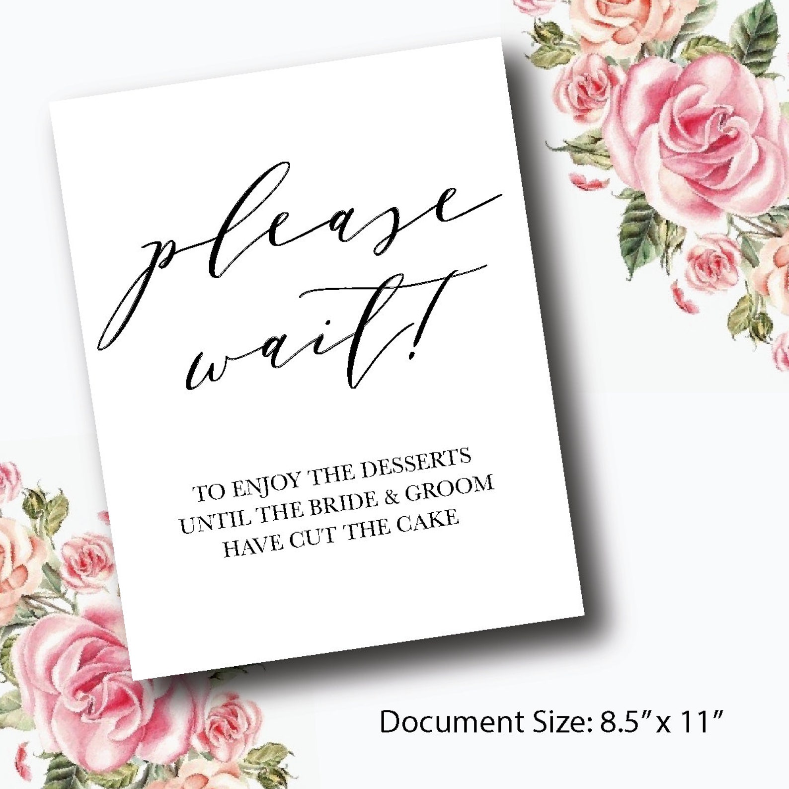 Please Wait Dessert Table Sign, Wedding Sign, Wedding Reception Sign - Etsy