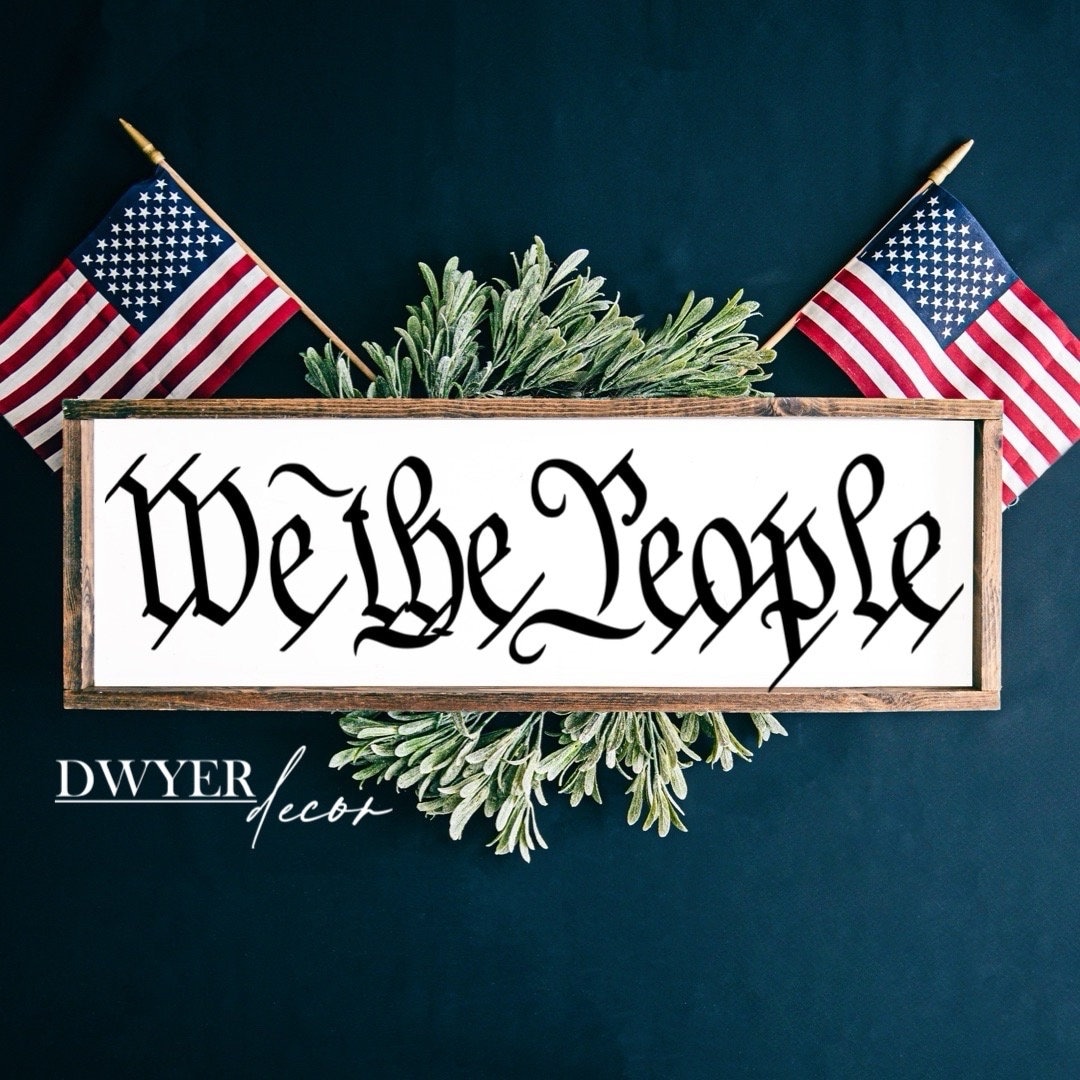 We the People Sign We the People Framed Sign Patriotic Sign Patriotic ...