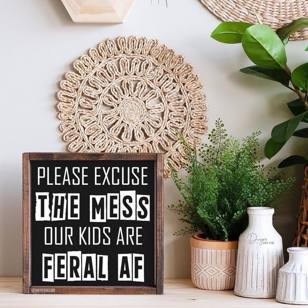 Messy House Sign - Etsy
