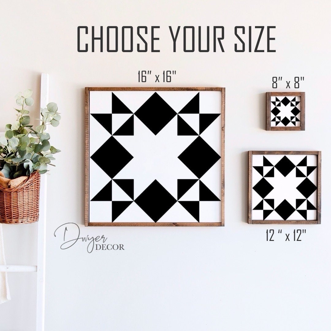 Barn Quilt Sign Country Quilt Sign Geometric Shape Sign Mosaic Pattern ...