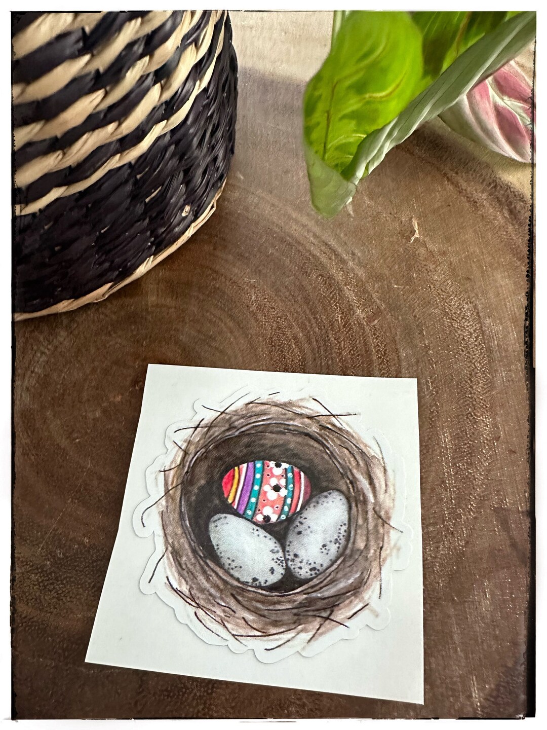 Easter Egg Nest Sticker - Etsy