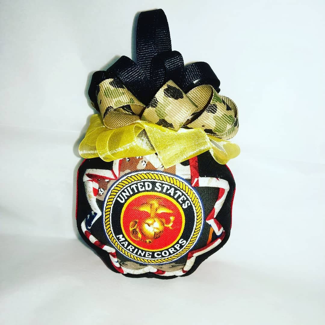 Marine Corps Fabric Ball Ornament - Etsy New Zealand