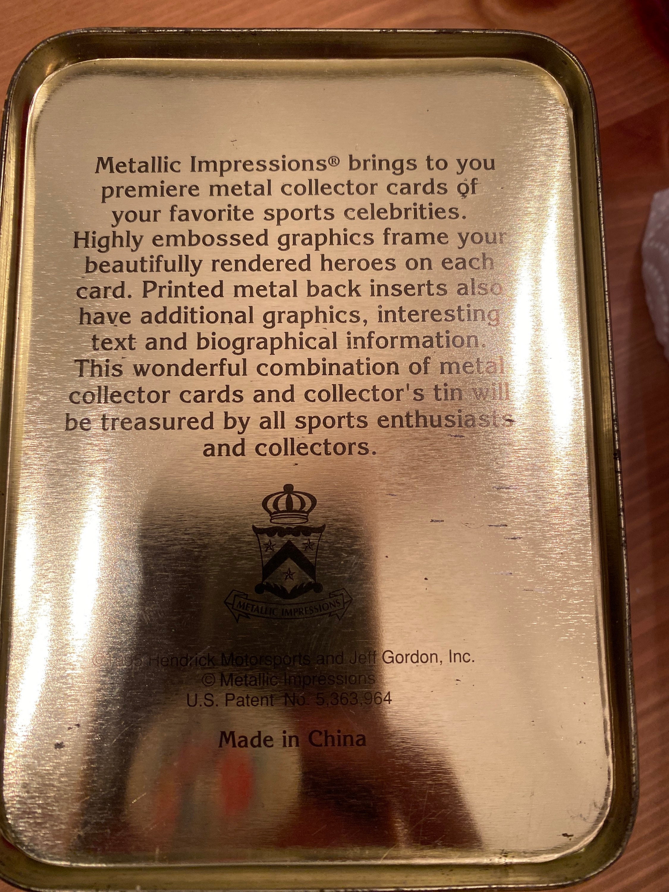 NASCAR Jeff Gordon Metallic Impressions Metal Collector Cards 1995 in ...