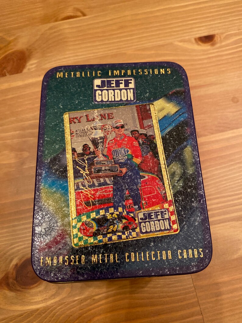 NASCAR Jeff Gordon Metallic Impressions Metal Collector Cards 1995 in ...
