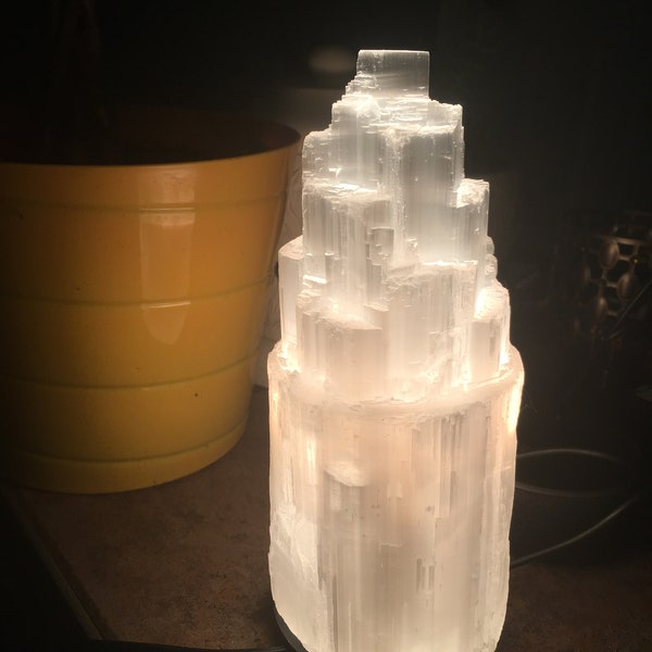 Selenite Lamp - Etsy