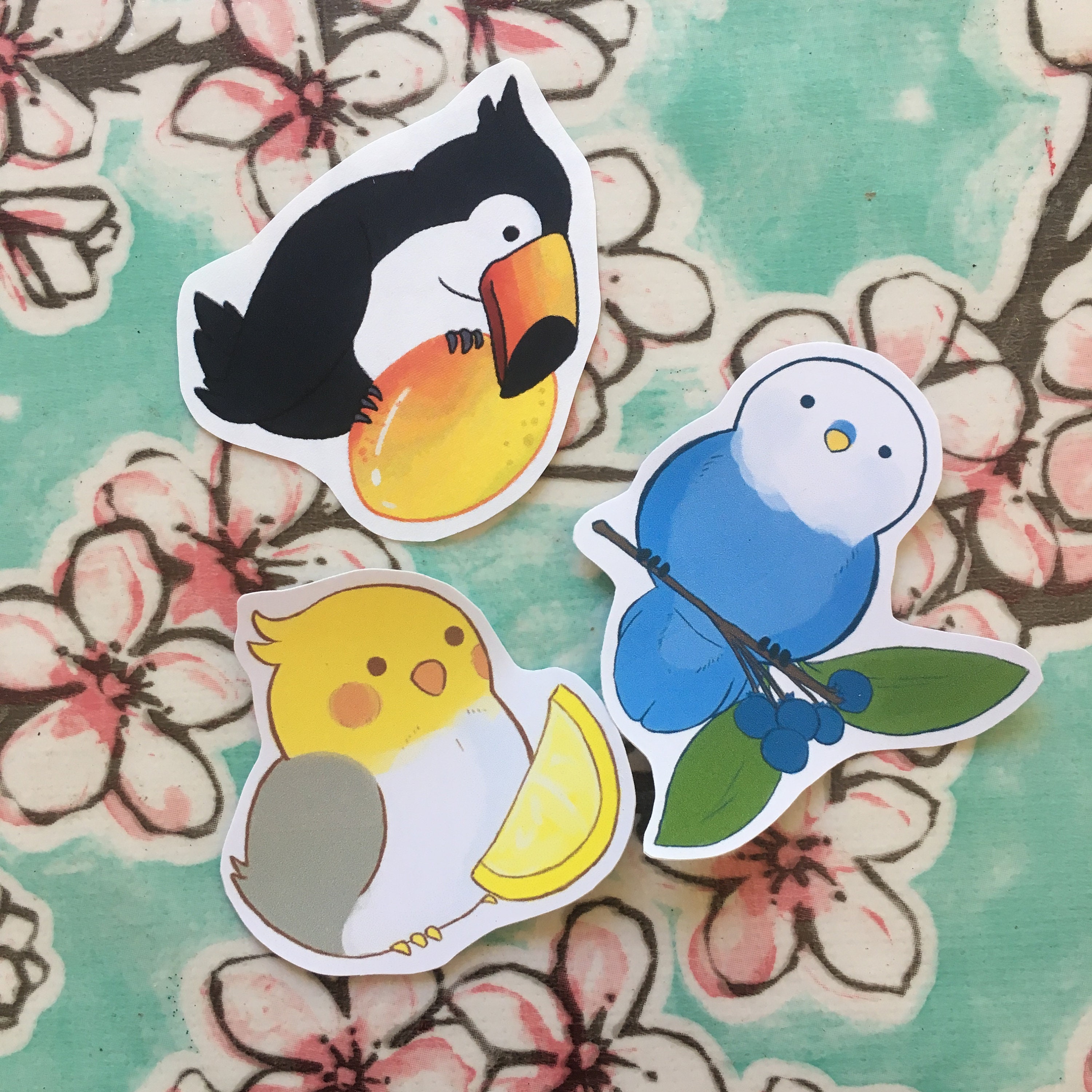 Bird Fruit Stickers - Etsy