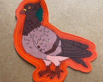 Pudgy Pigeon Sticker Matte Vinyl - Etsy