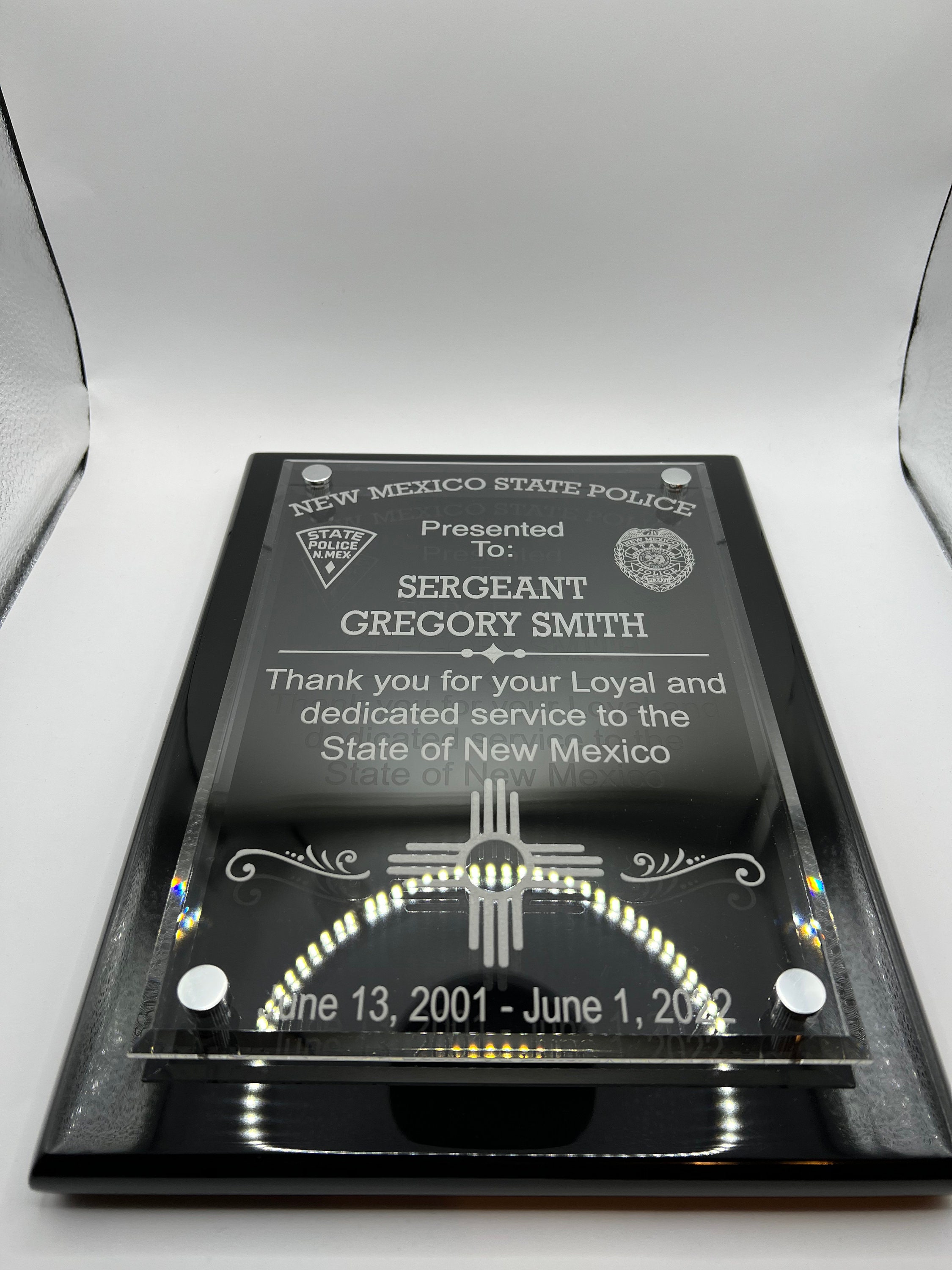 Black Piano Finish Floating Acrylic Plaque - Etsy