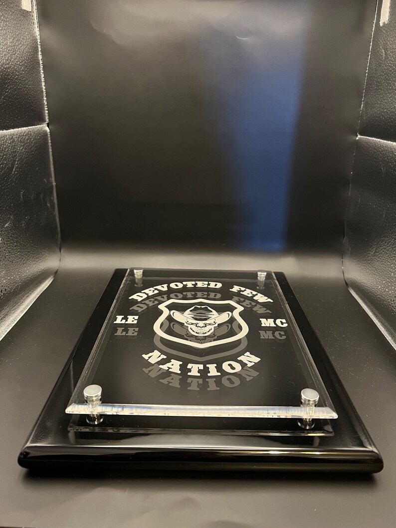 Black Piano Finish Floating Acrylic Plaque - Etsy