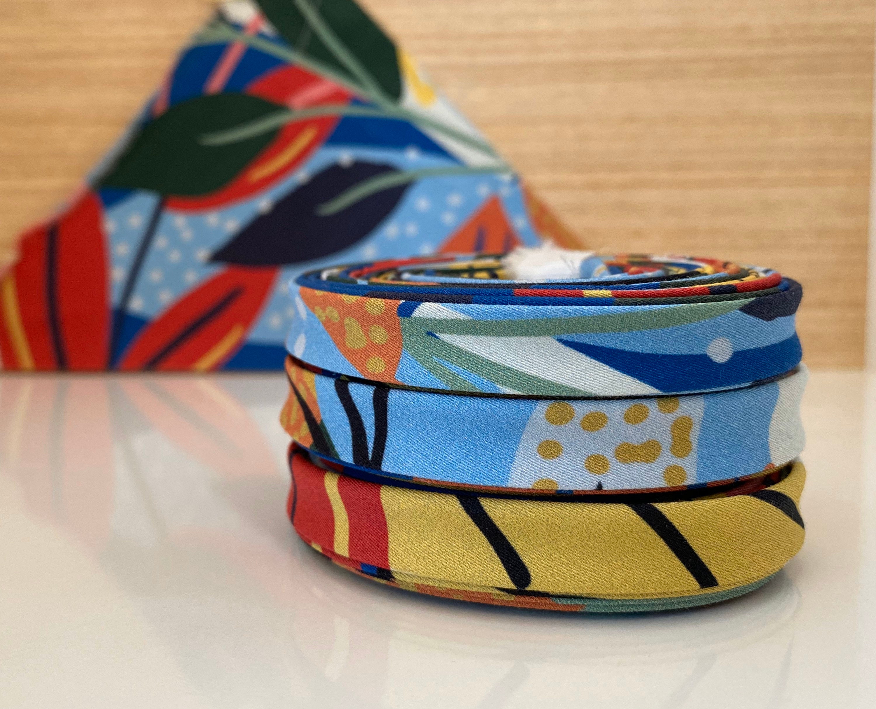 Tropical Print Bias Tape 1/2 Double Fold Cotton Sateen - Etsy