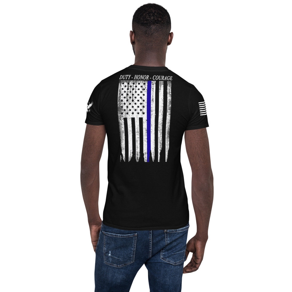 Thin Blue Line Short-sleeve T-shirt - Etsy
