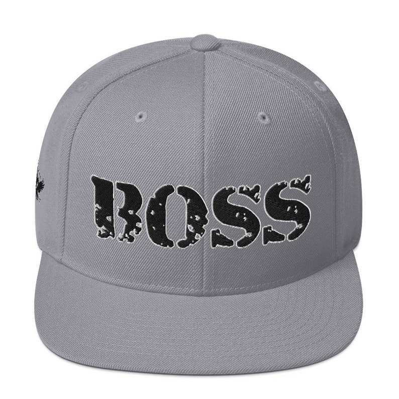 Silver BOSS Snapback Hat - Etsy