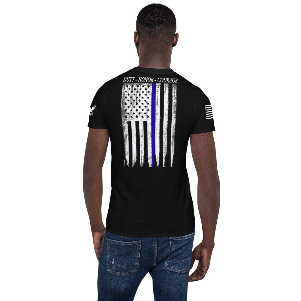 Thin Blue Line Short-sleeve T-shirt - Etsy