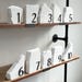 Wedding Table Numbers White Marble Stone Black Acrylic Modern Wedding ...