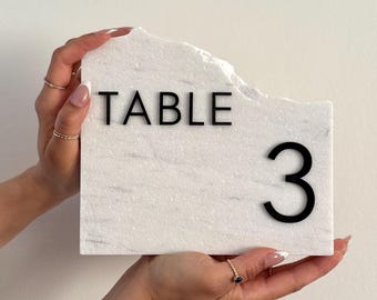 Stone Table Numbers - Etsy