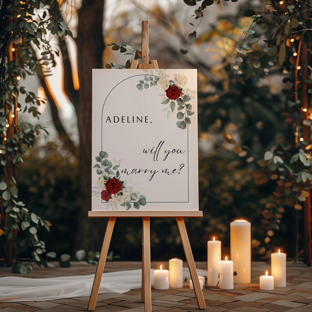 Will You Marry Me Sign Template, Proposal Sign, Proposal Photo Props ...