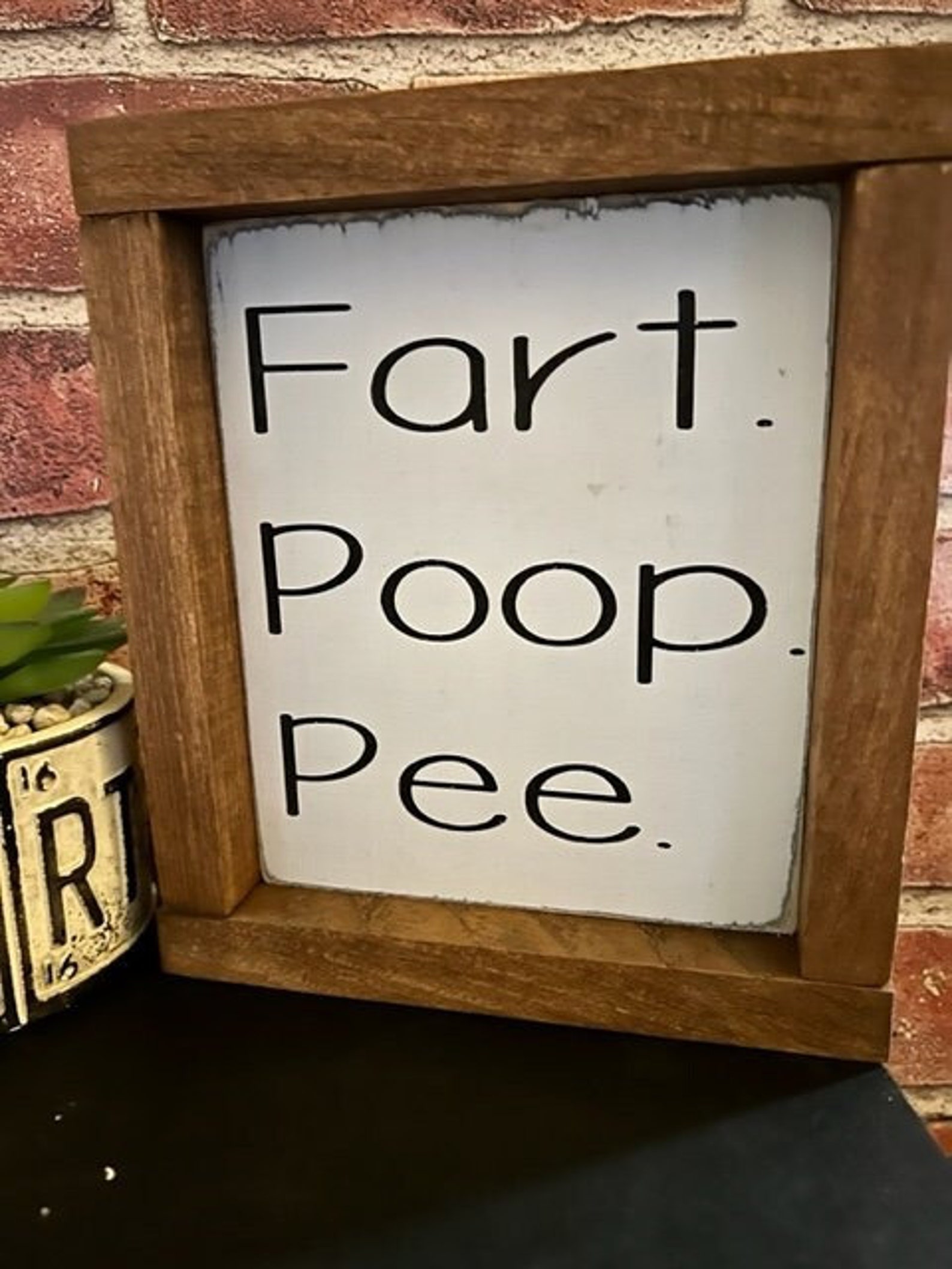 Fart Poop Pee Sign | Funny Bathroom Sign | Bathroom Decor | Bathroom ...