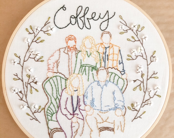 Custom Embroidered Family Portrait Faceless Embroidery - Etsy