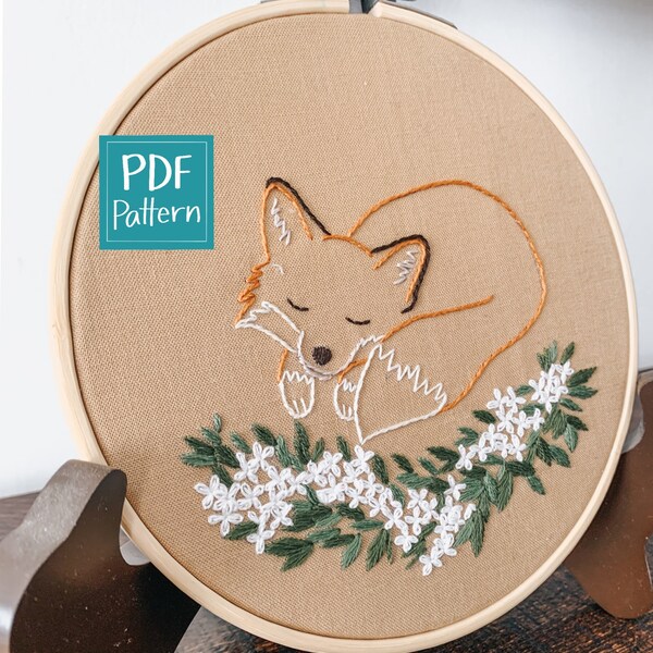 Fox Embroidery - Etsy