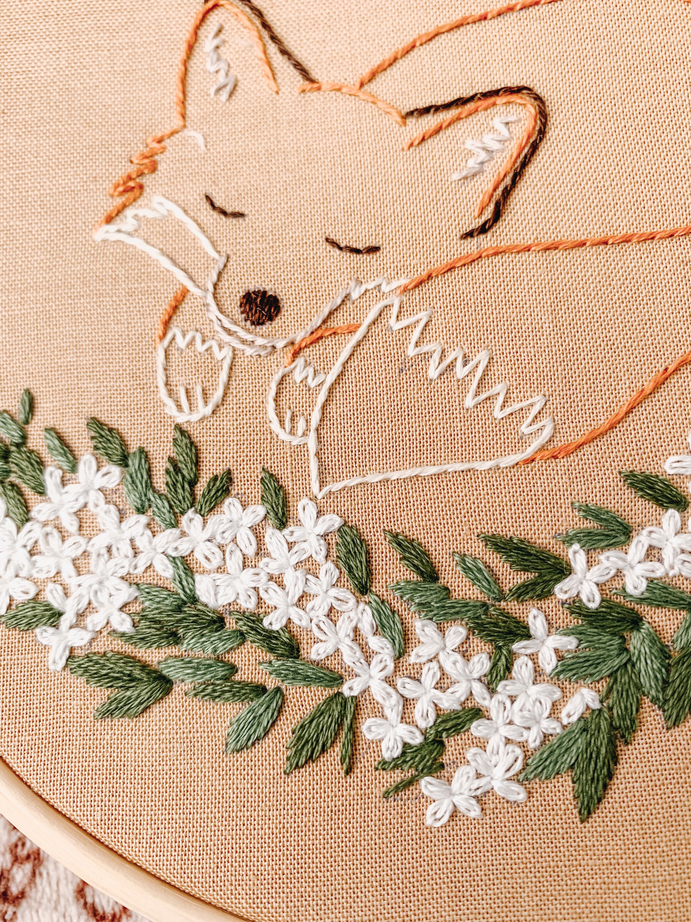 Baby Fox Embroidery Pattern PDF Digital Download Beginner - Etsy