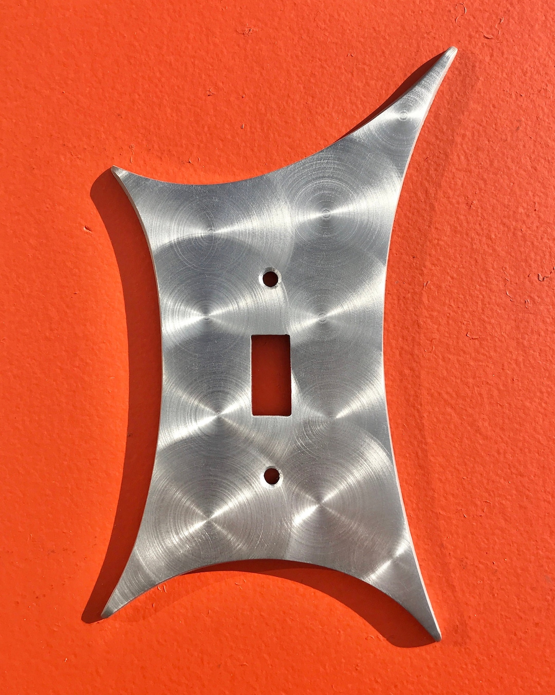 Handcrafted Atomic Aluminum Wall Plate: Retro Swirl Switch Cover - Etsy