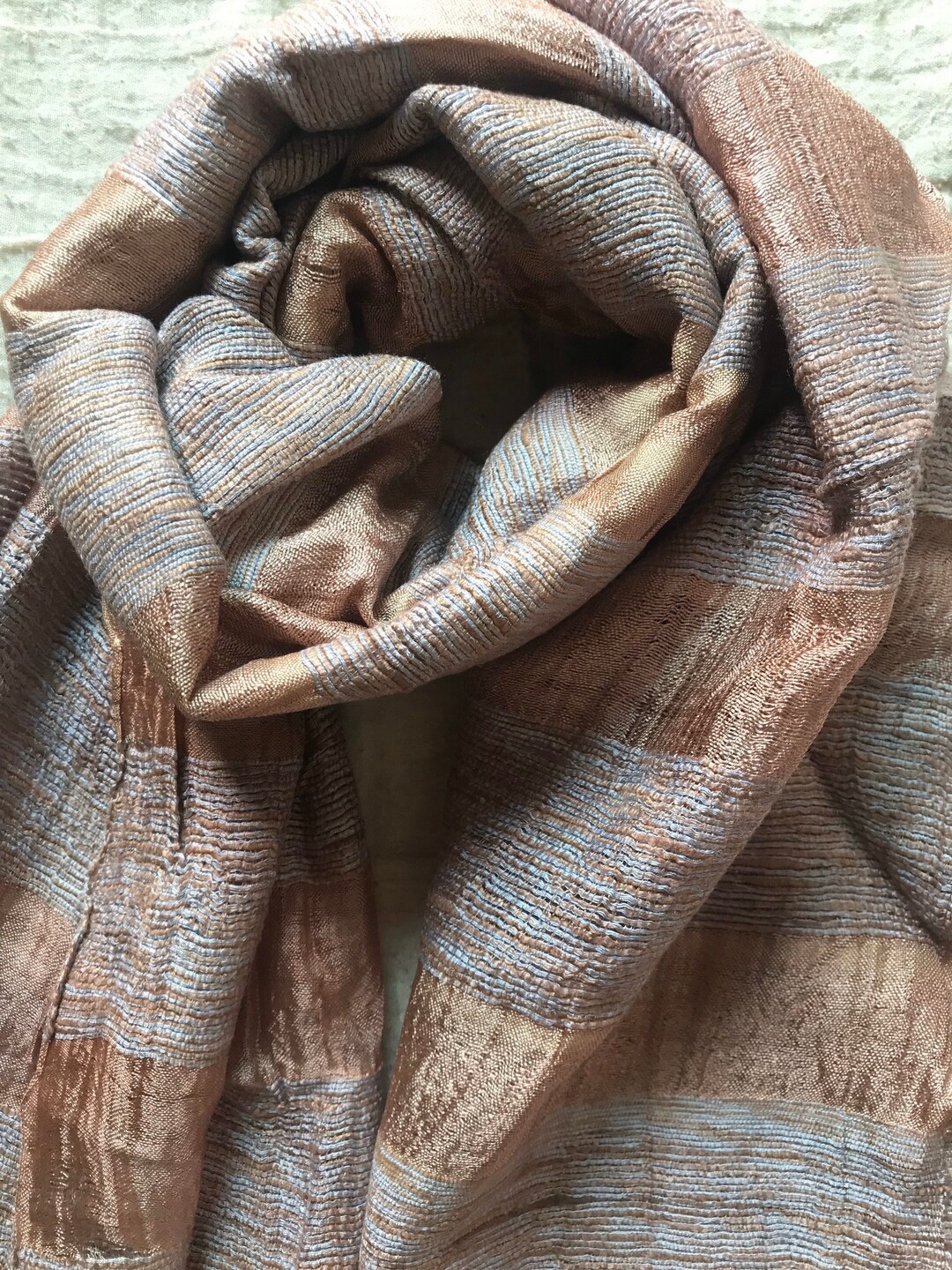 Raw Silk Scarf for Women- Melange Burgundy - Etsy