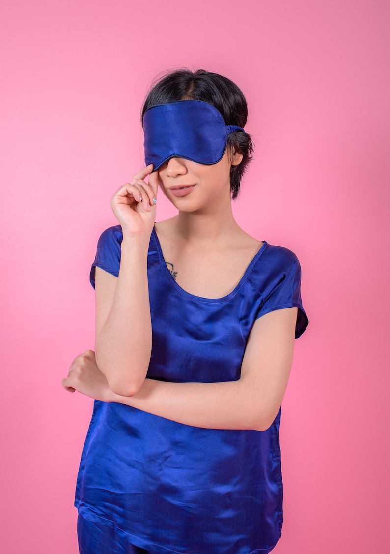 Blue Silk Pyjamas for Women Pajamas for Women Personalized - Etsy