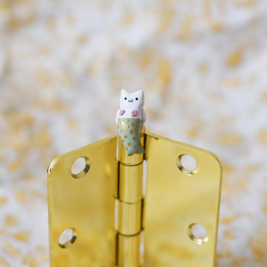 Hinge Head Meowmaid/ Cat Mermaid Door Hinge/ Hinge Topper / Hinge Head ...