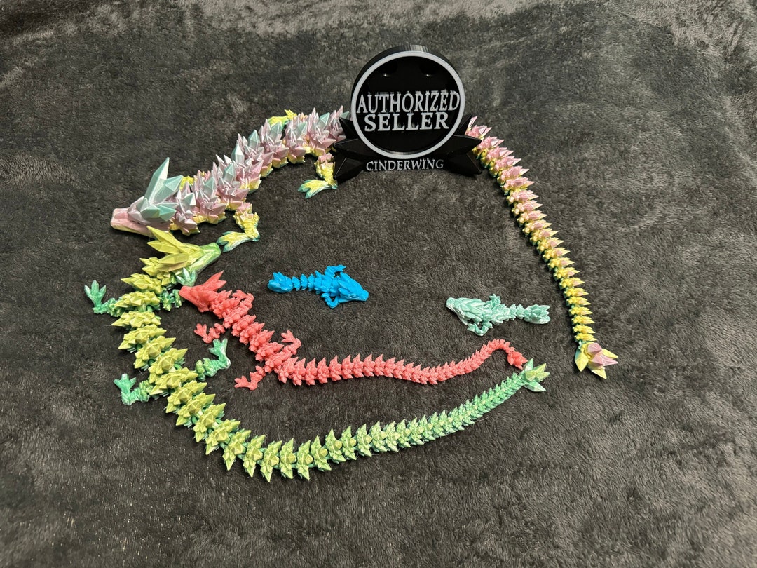 Flexi Crystal Dragon Flexible Articulating Toy by Cinderwing, Dragon ...